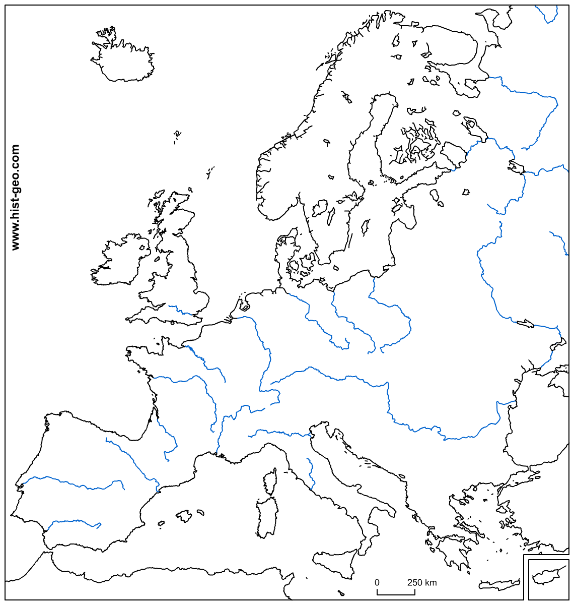 Printable Physical Outline Map Of Europe | Printable Map of The United ... Printable Physical Outline Map Of Europe | Printable Map of The United ...