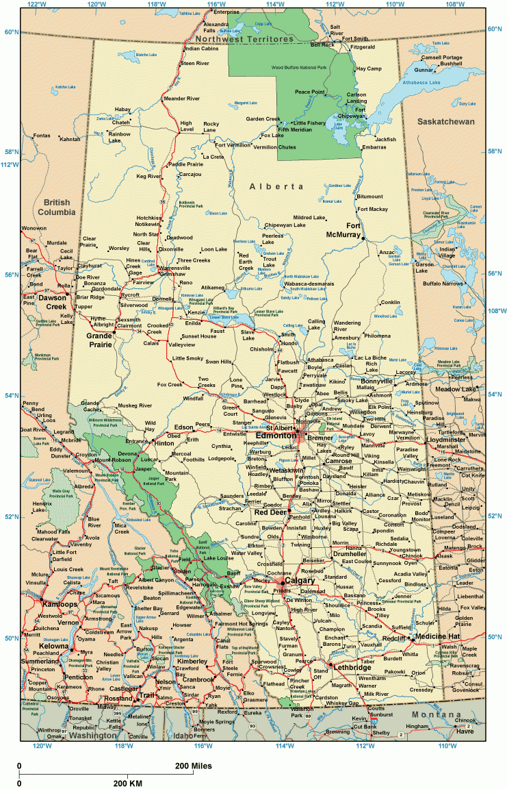 Alberta Map Printable | Printable Map of The United States Alberta Map Printable | Printable Map of The United States